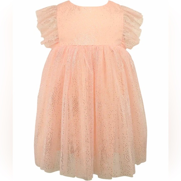 Popatu | Dresses | Popatu Metallic Dot Blush Pink Tulle Dress 2m | Poshmark